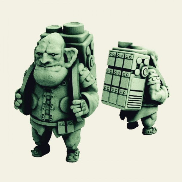 3D Printable Goblin Junk Merchant Bust by Arian Croft