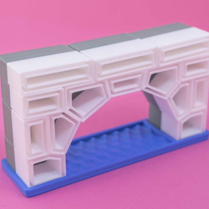 3D Printable Arch Builder Puzzle Blocks by Devin Enrique Büchele de Montes