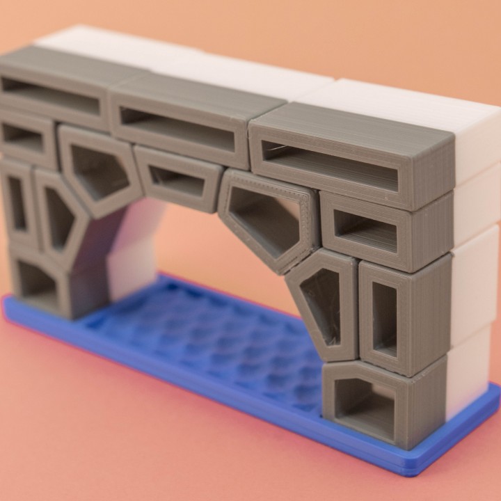 3D Printable Arch Builder Puzzle Blocks by Devin Enrique Büchele de Montes