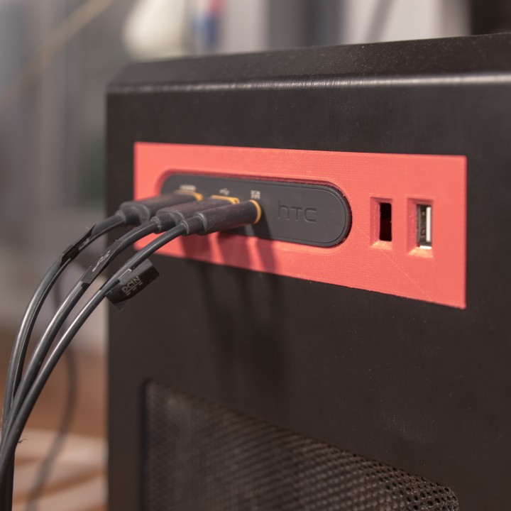 3D Printable HTC Vive Link Box PC Panel by Devin Enrique Büchele de Montes