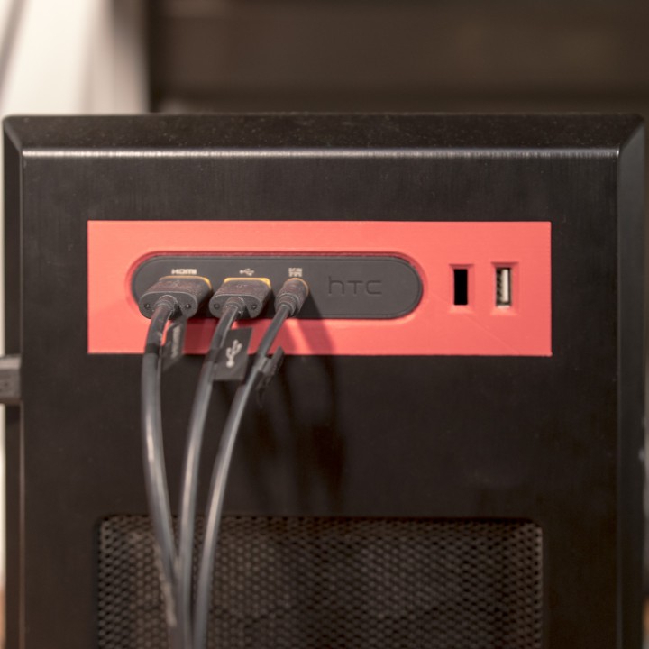 3D Printable HTC Vive Link Box PC Panel by Devin Enrique Büchele de Montes