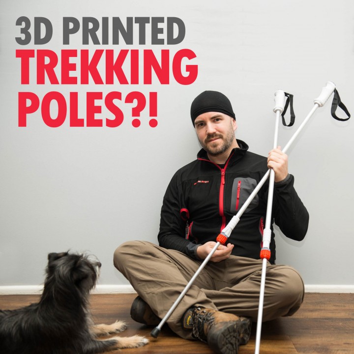 3D Printable 3D Printed Trekking Poles! #Tinkerfun by Clockspring
