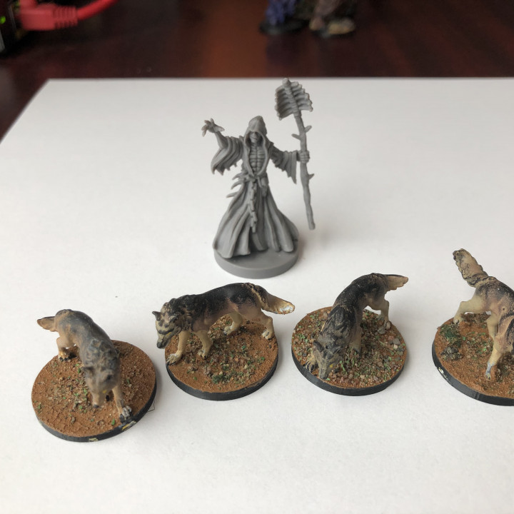 3D Print of Wolf Pack - 3 models - PRESUPPORTED - 32mm scale by scouser1023