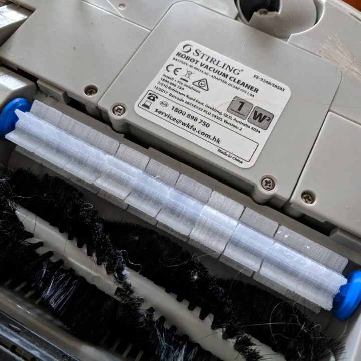 3D Printable Stirling EE-9248 Robot Vacuum Rubber Brush Assembly by ...