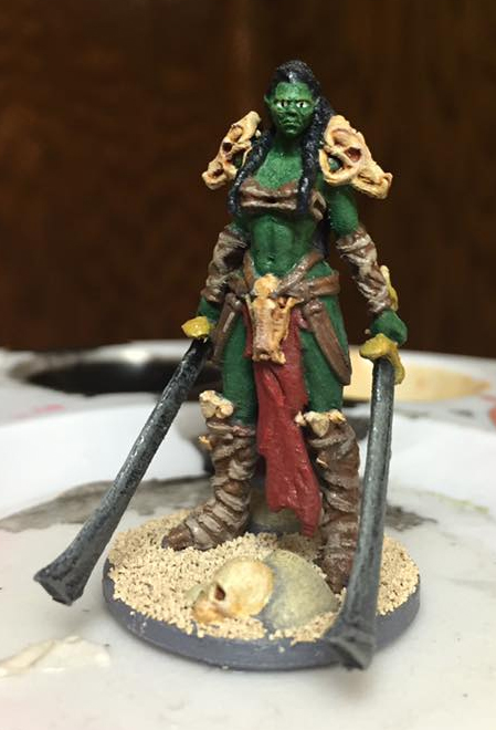 3D Printable Two Blade - Female Orc Commander - PRE SUPPORTED - 32 mm ...