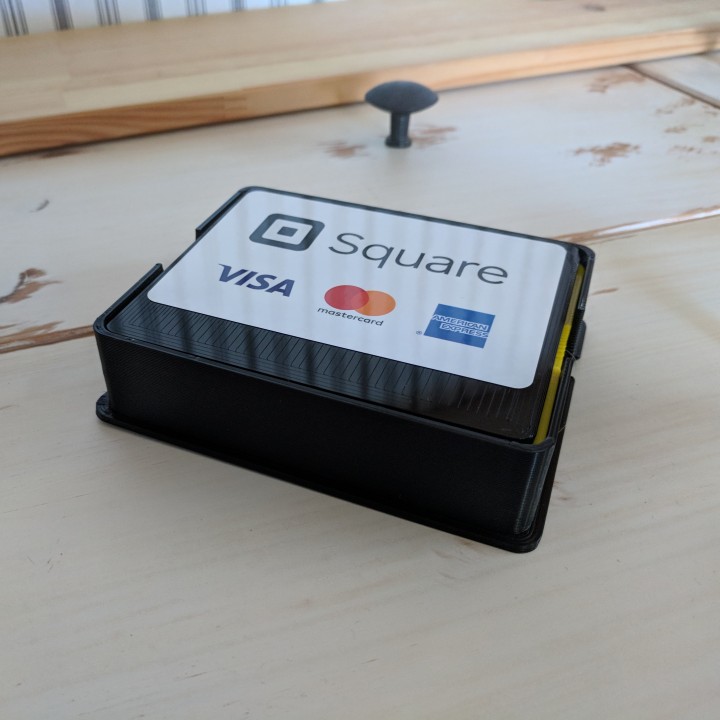 3D Printable Placard Box (fits Square payments system) by Clockspring