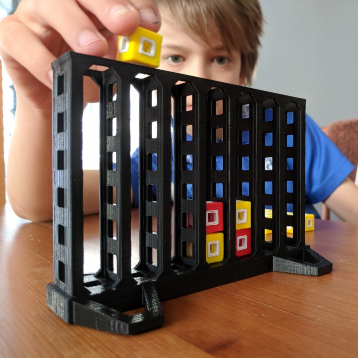 3D Printable Connect 4 - Cube Style! by Clockspring