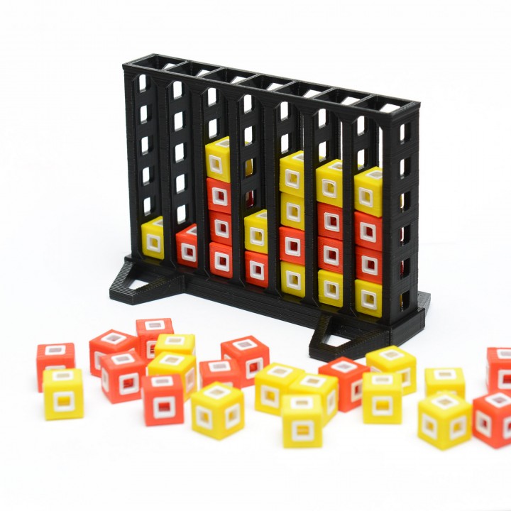 3D Printable Connect 4 - Cube Style! by Clockspring