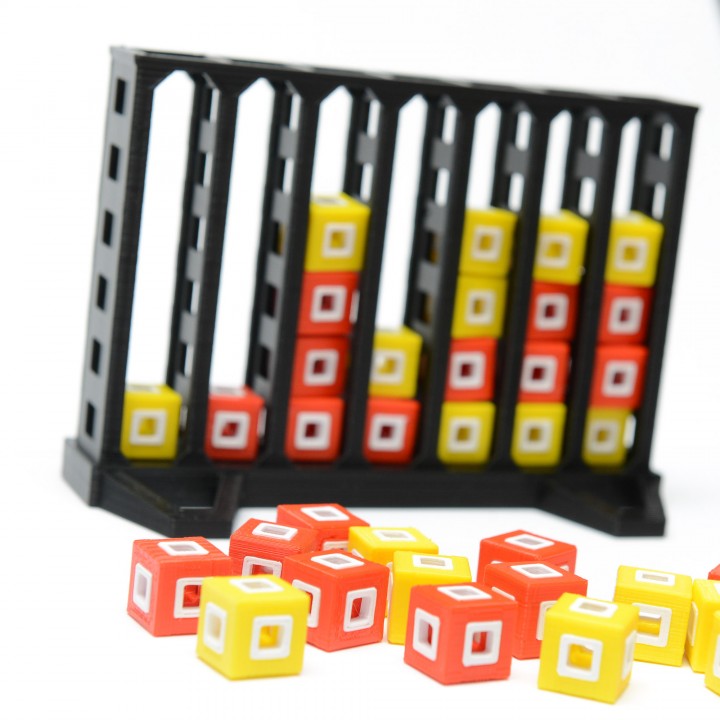 3D Printable Connect 4 - Cube Style! by Clockspring