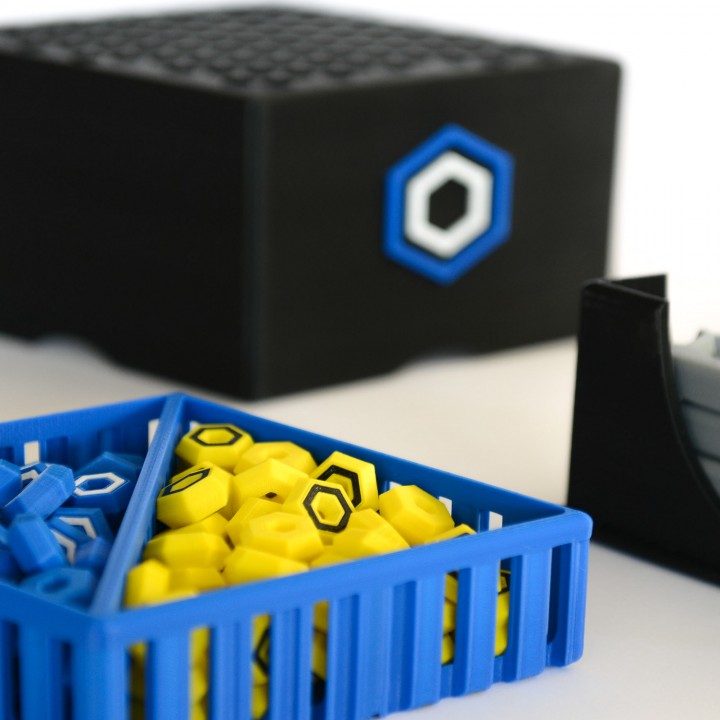3D Printable Hex Game Box by Clockspring