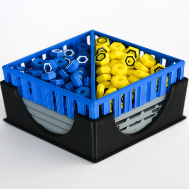 3D Printable Hex Game Box by Clockspring