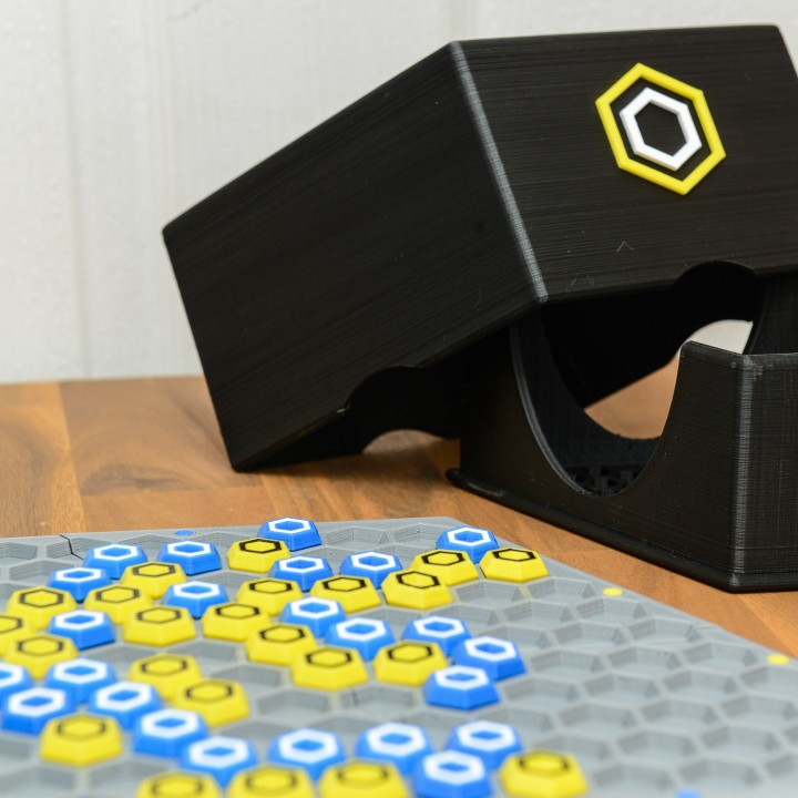 3D Printable Hex Game Box by Clockspring