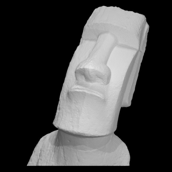 3D Printable Moai, or mo‘ai by Marchal Geoffrey