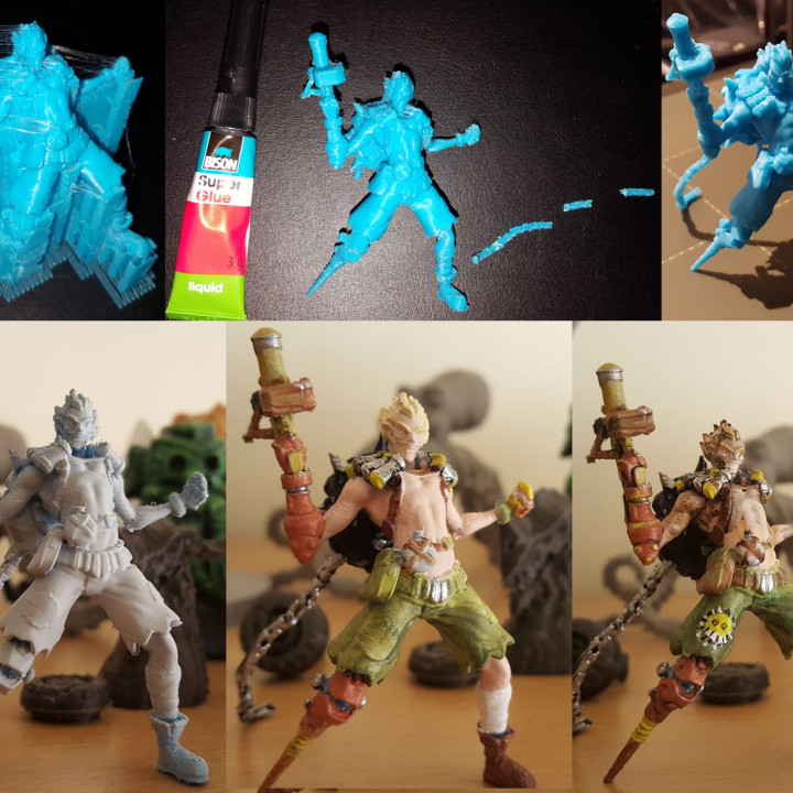 3D Print of Junkrat - Overwatch- 25 cm model by thosiris