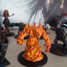 3D Printable Fire Elemental - DND Miniature - PRESUPPORTED - 32mm Scale ...