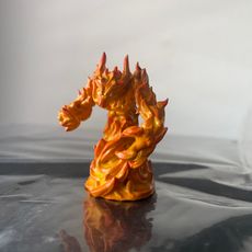 3D Printable Fire Elemental - DND Miniature - PRESUPPORTED - 32mm Scale ...