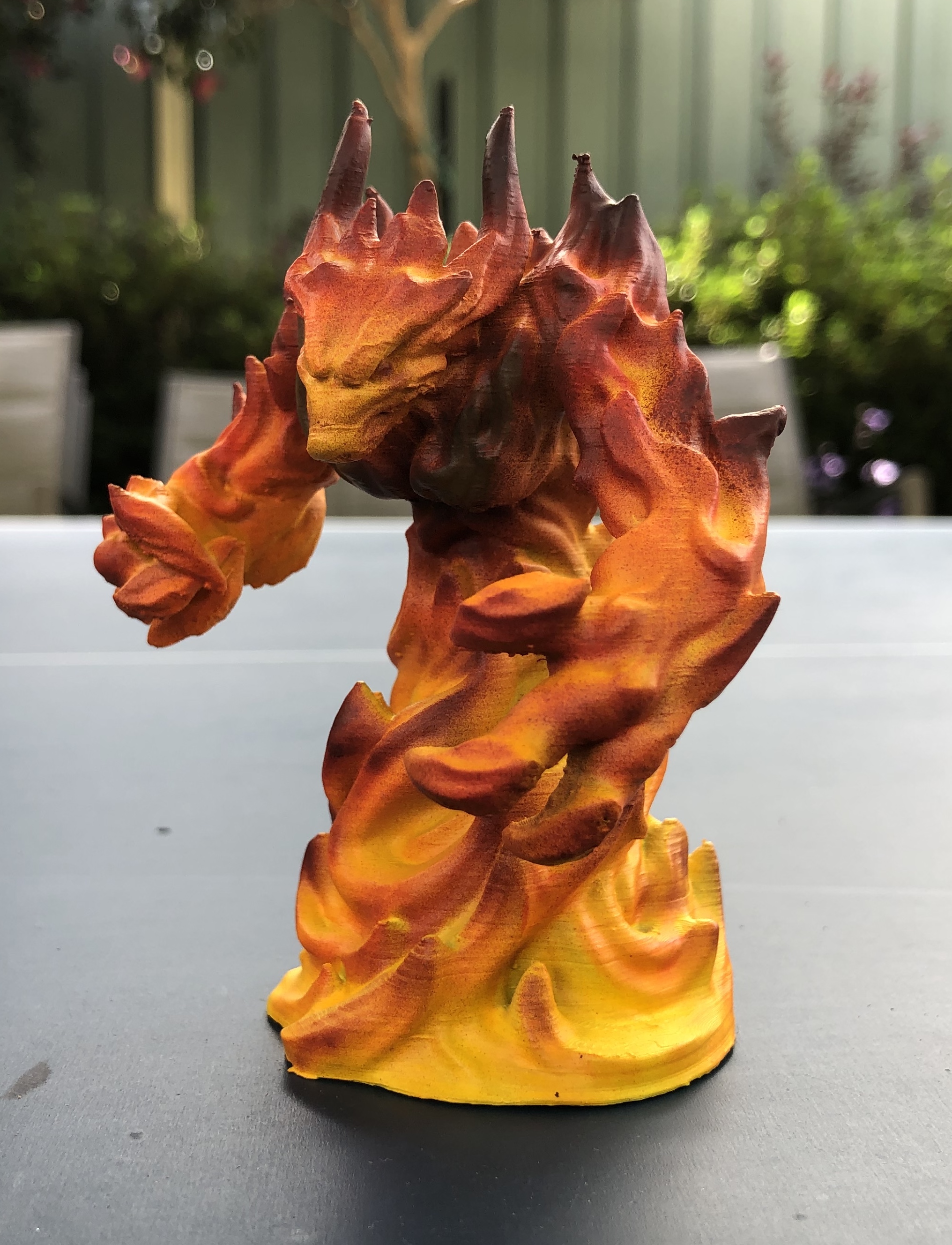 3D Printable Fire Elemental - DND Miniature - PRESUPPORTED - 32mm Scale ...