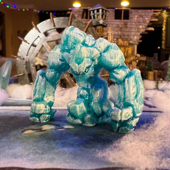 3D Print of Earth Elemental - DND Miniature - 32mm Scale - PRESUPPORTED ...