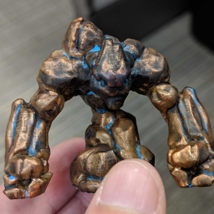 3D Print of Earth Elemental - DND Miniature - 32mm Scale - PRESUPPORTED ...