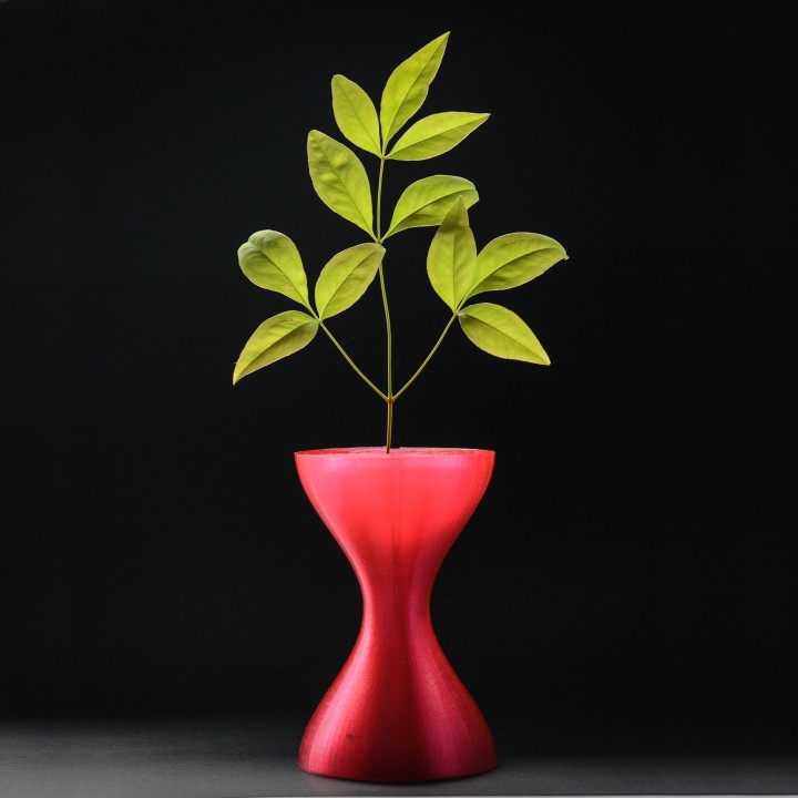 3D Printable Hourglass Maze Vase by Clockspring