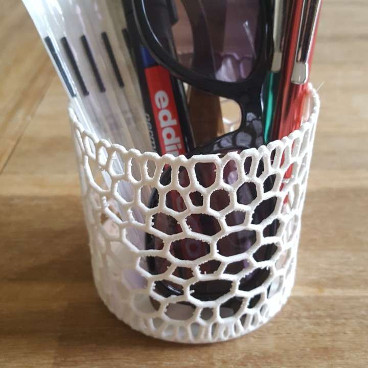 3D Printable multi purpose storage container (with voronoi pattern) by ...