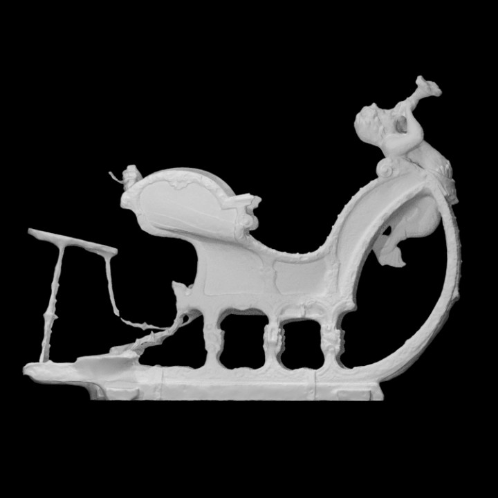 3D Printable Sledge with Mythological frieze by Marchal Geoffrey