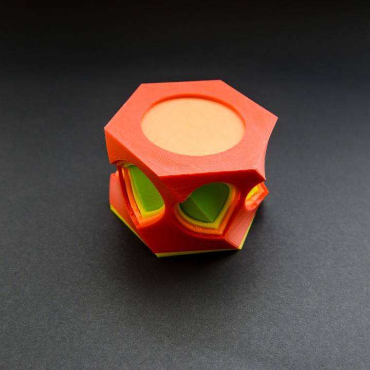3D Printable Rainbow Hex Twist Box by Clockspring