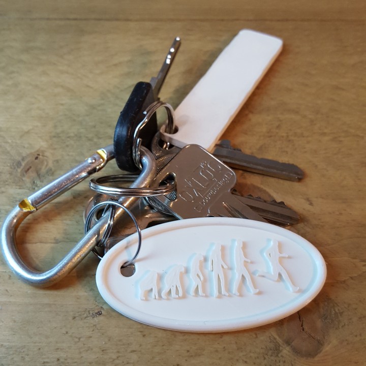 3D Printable Keychain athlete (Evolution of the athlete) by Idea Lab