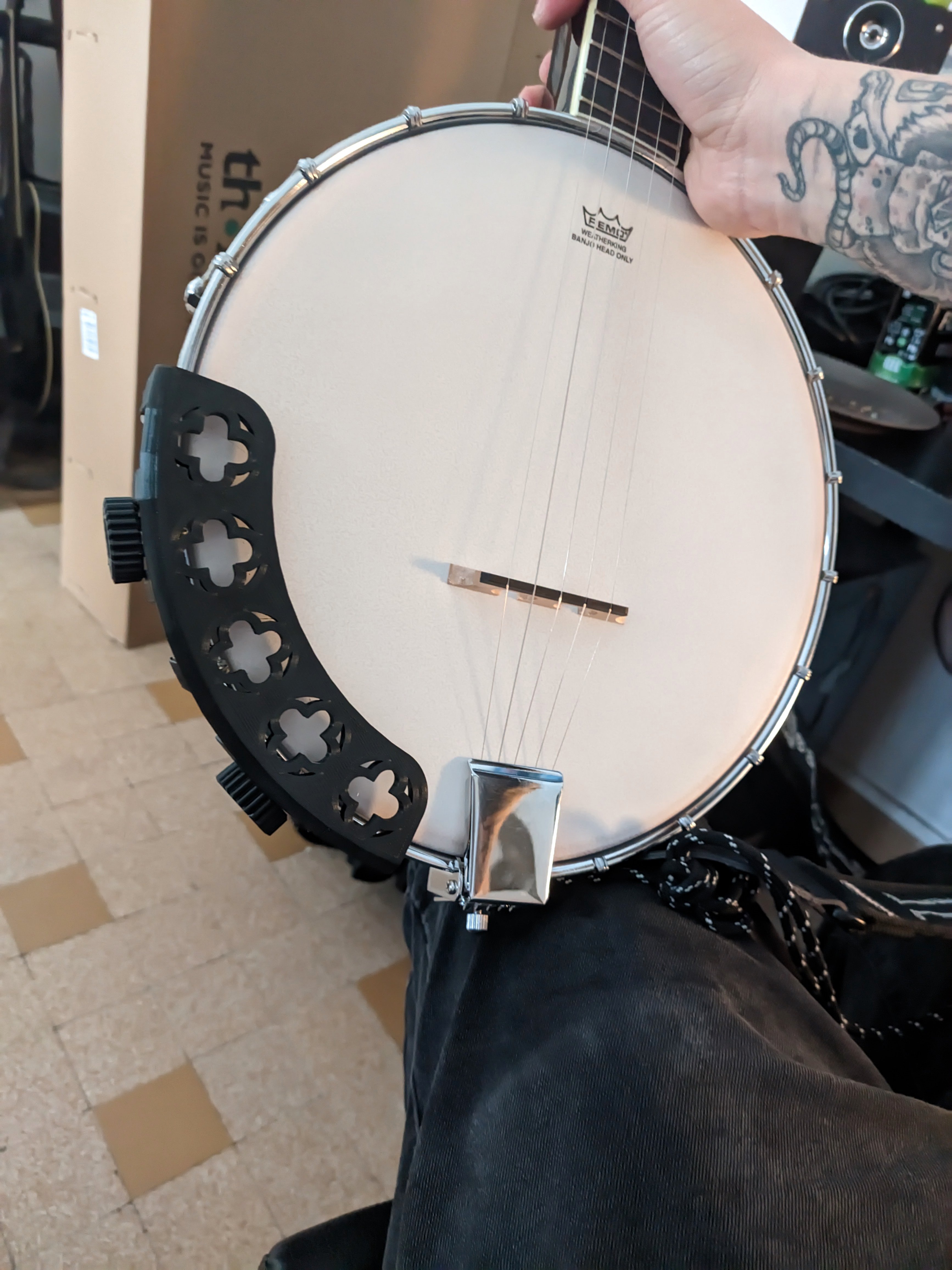 3D Printable Banjo Armrest by Clockspring