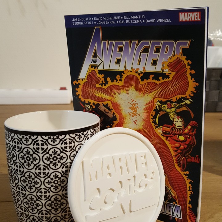 3D Printable Marvel comics coaster by raimonvibe