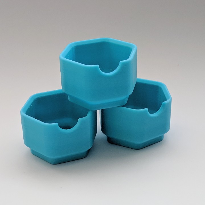 3D Printable Hex Stacker Boxes by Clockspring