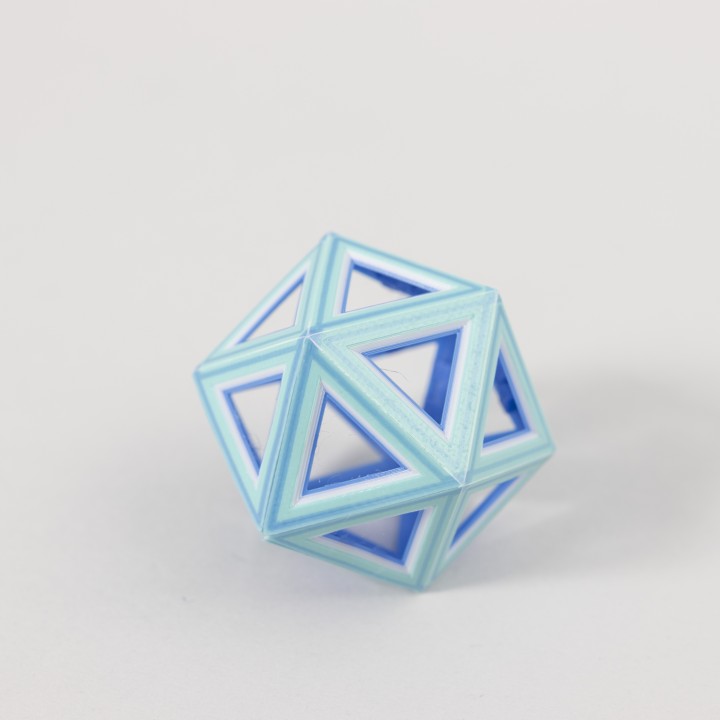 3D Printable Wireframe Icosahedron // Folding Polyhedra by Devin ...