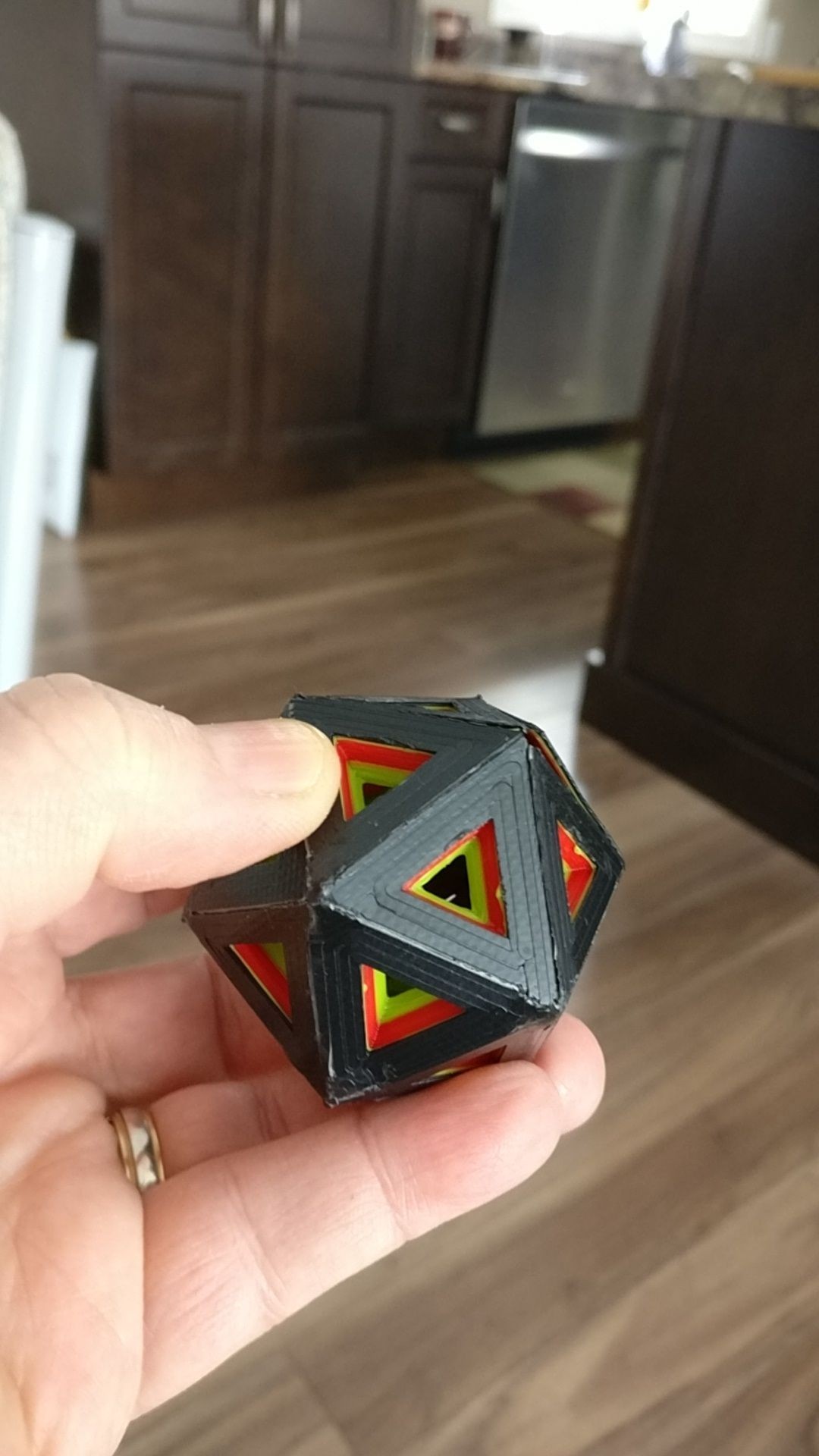 3D Printable Wireframe Icosahedron // Folding Polyhedra by Devin ...