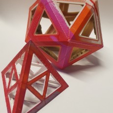 3D Printable Folding Polyhedra Pack No.1 by Devin Enrique Büchele de Montes