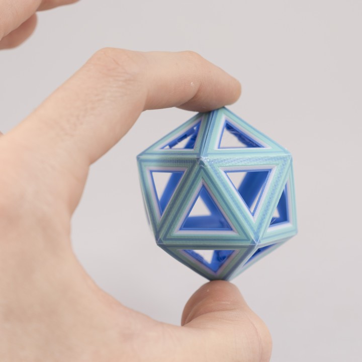 3D Printable Folding Polyhedra Pack No.1 by Devin Enrique Büchele de Montes