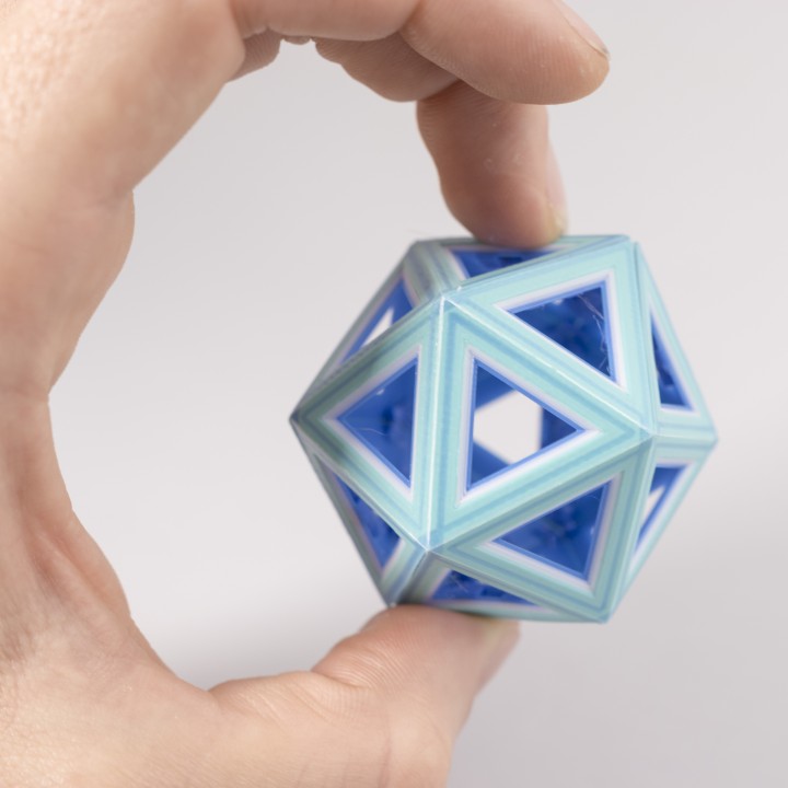 3D Printable Folding Polyhedra Pack No.1 by Devin Enrique Büchele de Montes
