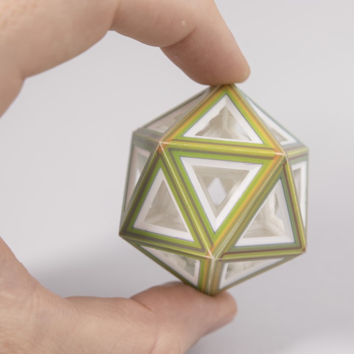 3D Printable Folding Polyhedra Pack No.1 by Devin Enrique Büchele de Montes