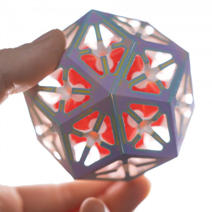 3D Printable Folding Polyhedra Pack No.1 by Devin Enrique Büchele de Montes
