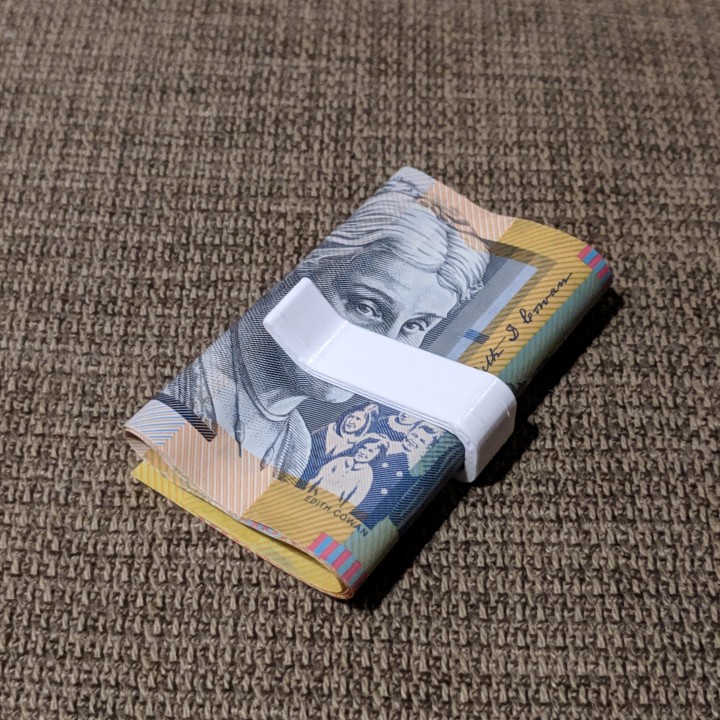 3D Printable Simple Money Clip by Clockspring