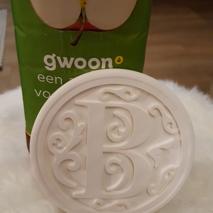 3D Printable Drink-coaster with letter 'B' by raimonvibe