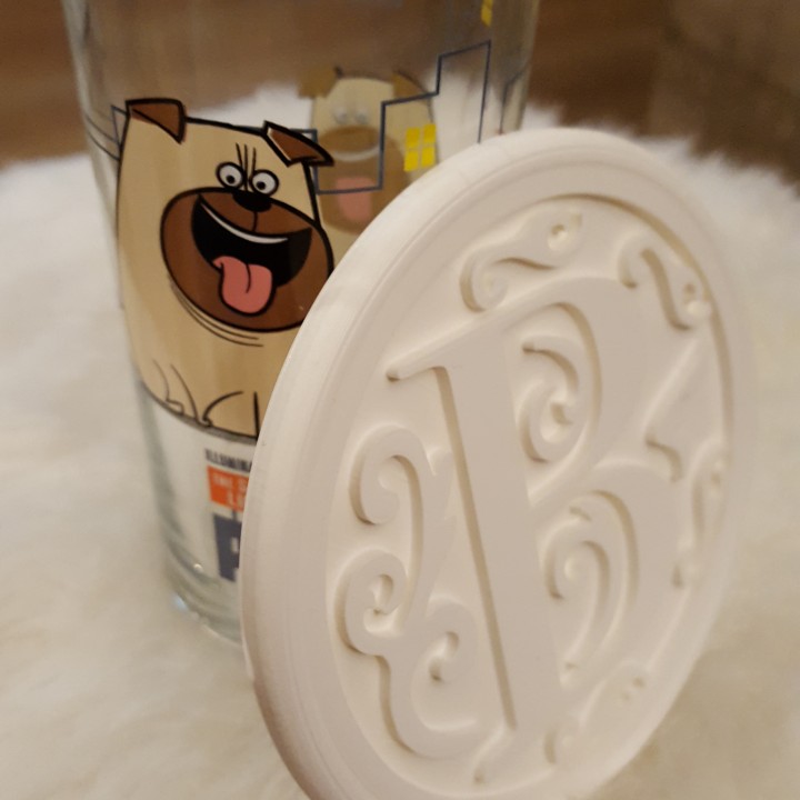 3D Printable Drink-coaster with letter 'B' by raimonvibe
