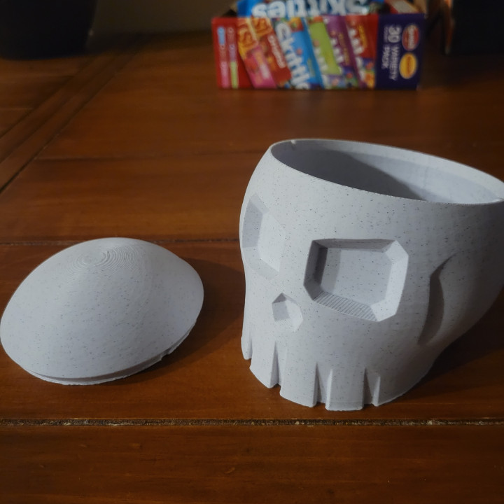 3D Print of Skull Box with Cranial Lid by jonathancraig1