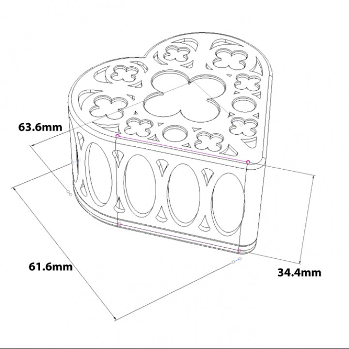 3D Printable Skeleton Heart Box by Clockspring