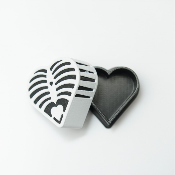 3D Printable Skeleton Heart Box by Clockspring