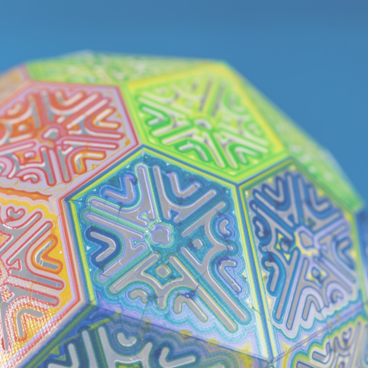3D Printable Folding Pentagonal Hexacontahedron Puzzle by Devin Enrique ...