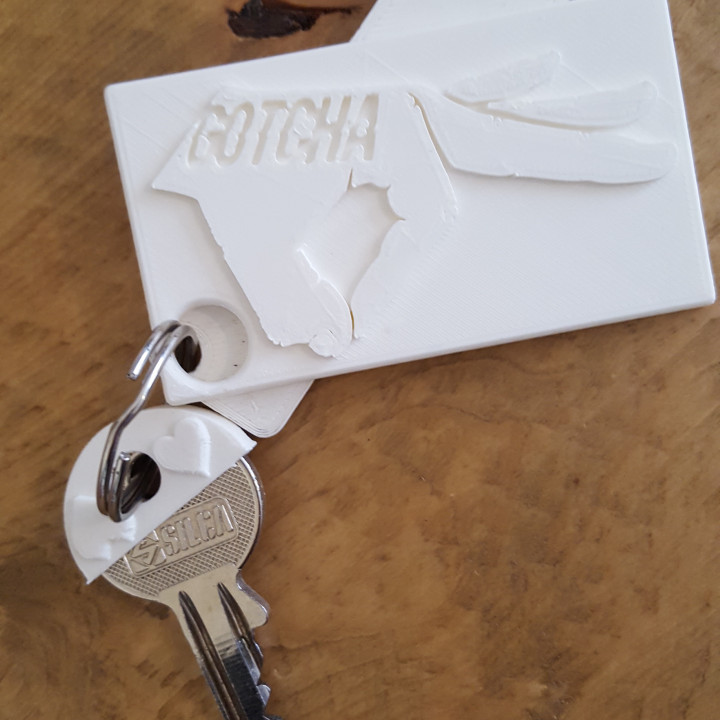 3D Printable Gotcha! keychain by Idea Lab