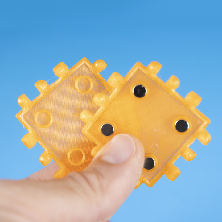 3D Printable Polypanels // Square Magnet Panel by Devin Enrique Büchele ...