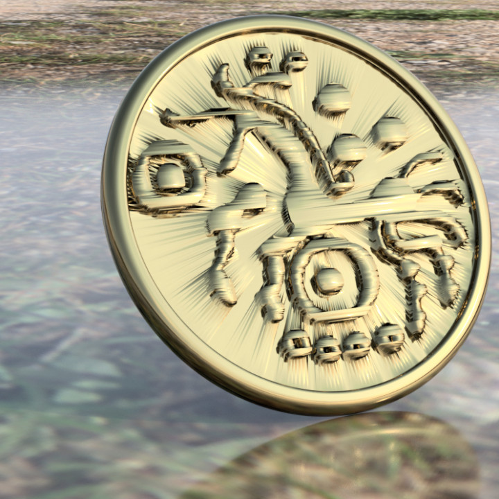 3D Printable Celtic coin coaster by Idea Lab