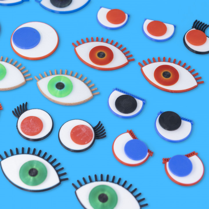 3D Printable Googly Eye Super Pack by Devin Enrique Büchele de Montes