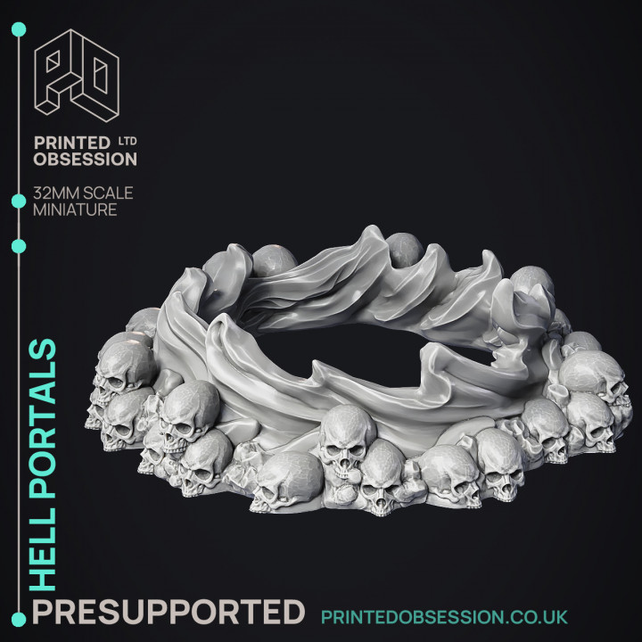 3D Printable Hell Portals - Scatter Terrain - 3 Models - PRESUPPORTED ...